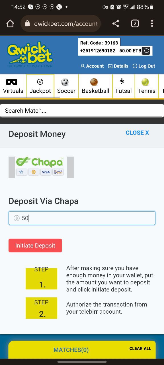 How to deposit with Chapa